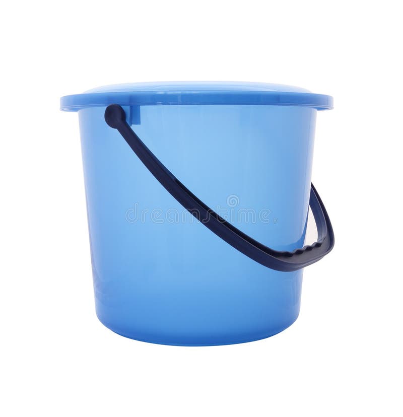Side Blue Bucket with Cover Stock Image - Image of container, equipment ...