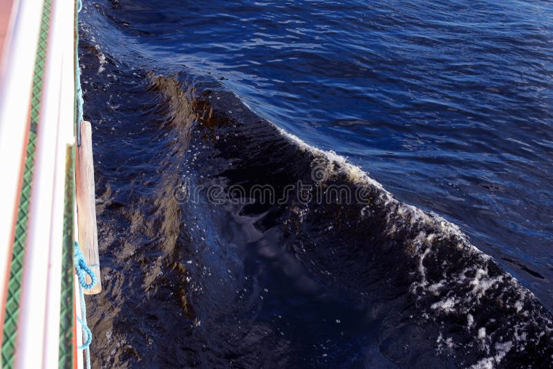 Side of the Boat with Bow Wave Stock Photo - Image of activity, speed ...