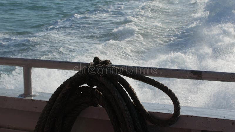The Side of the Boat Overlooking the Waves from the Motor. on Board a ...