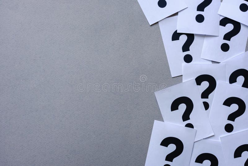 Black Question Marks on Paper Cards Stock Image - Image of advice ...