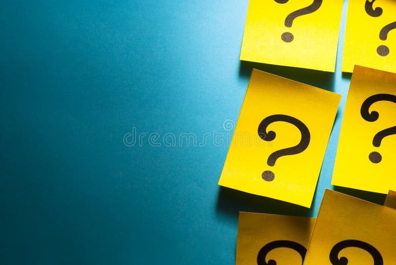 Side Border of Red Cards with Question Marks Stock Image - Image of ...