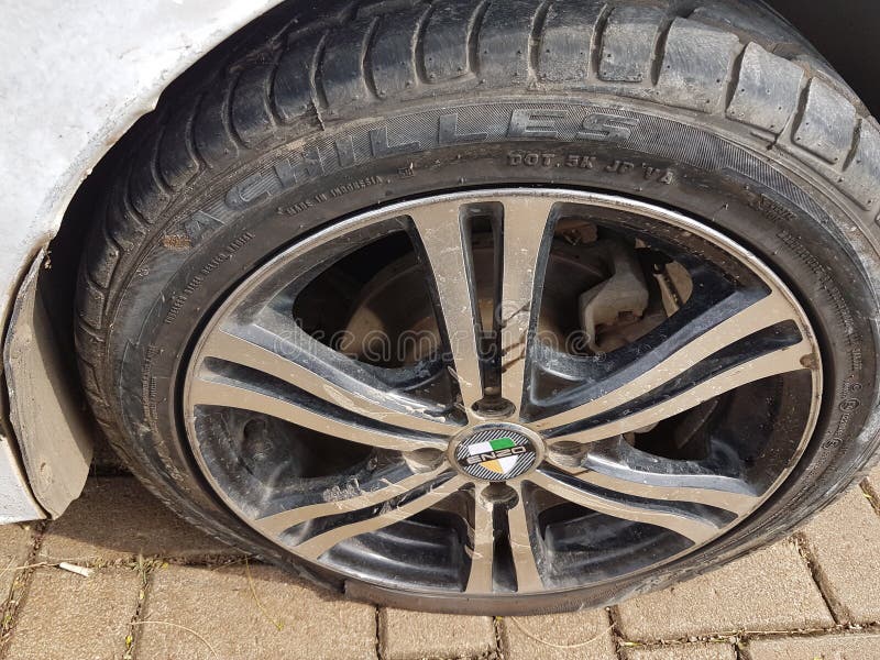 Broken Tyre Isolate on White Stock Photo - Image of wheel, pickup: 28628892