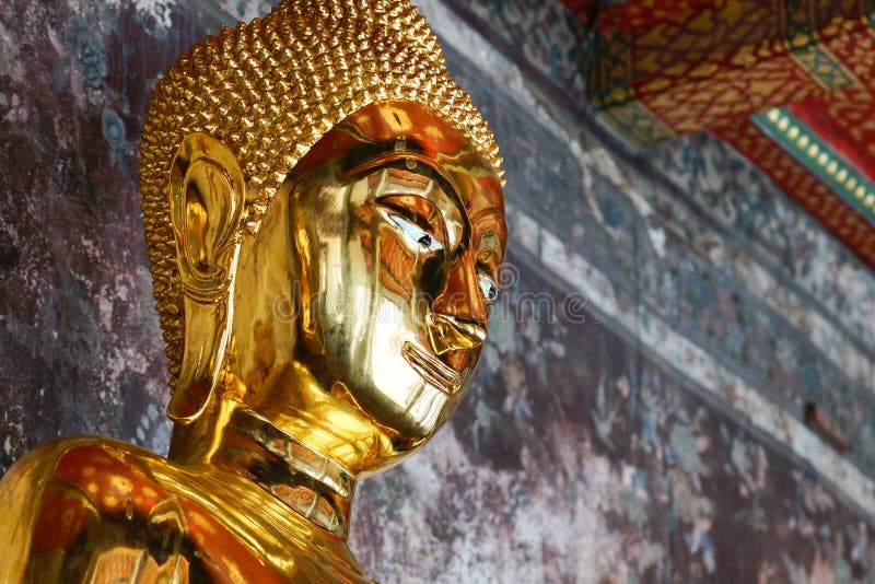 Side of buddha head stock image. Image of asian, worship - 34575301