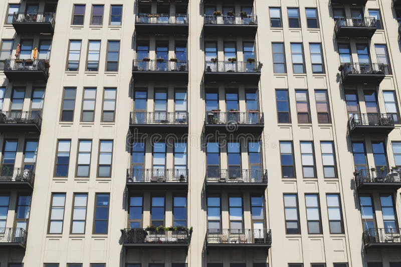 Side of Building with Windows Stock Photo - Image of facade, repetitive ...
