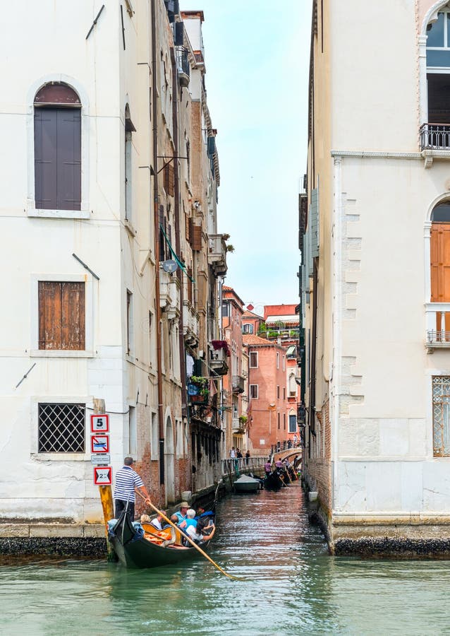 Side Canal in Venice editorial stock photo. Image of region - 56146198