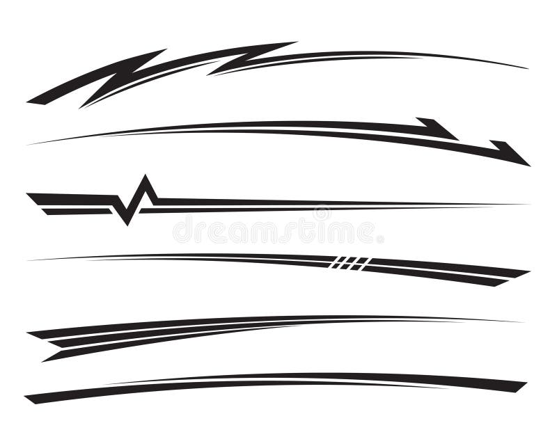 Side Car Body Vector Stripes Decal. Stripping Car Cutting Sticker ...