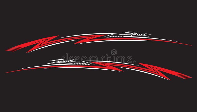 Side Car Body Vector Stripes Decal. Stripping Car Cutting Sticker ...