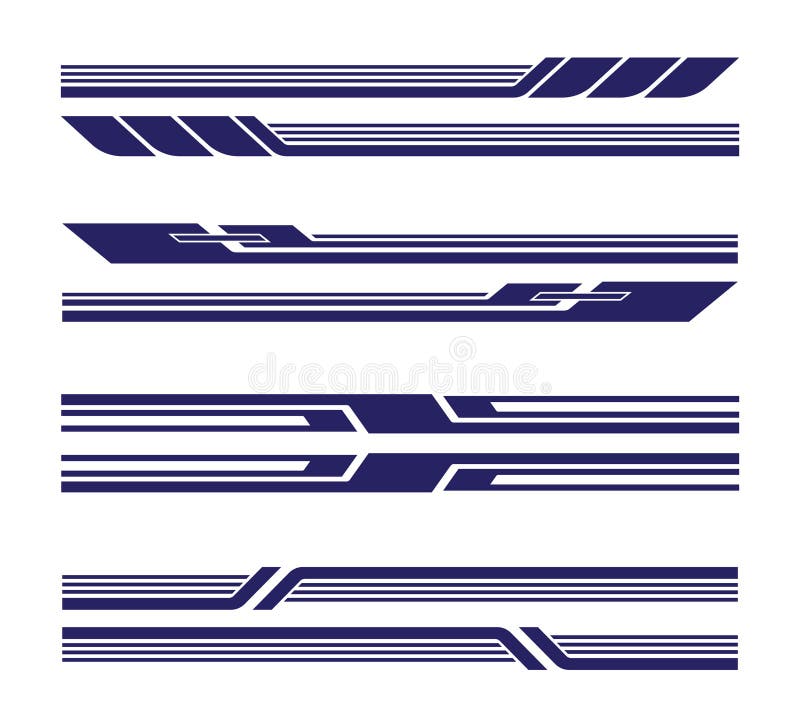 Side Car Body Vector Stripes Decal. Vehicle Vector Decal Stripes for ...