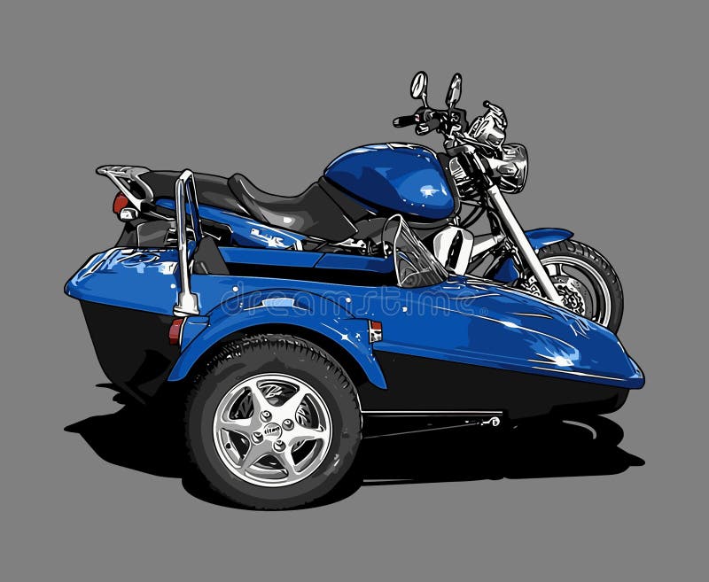 Side Car for Graphic Design Stock Vector - Illustration of line ...