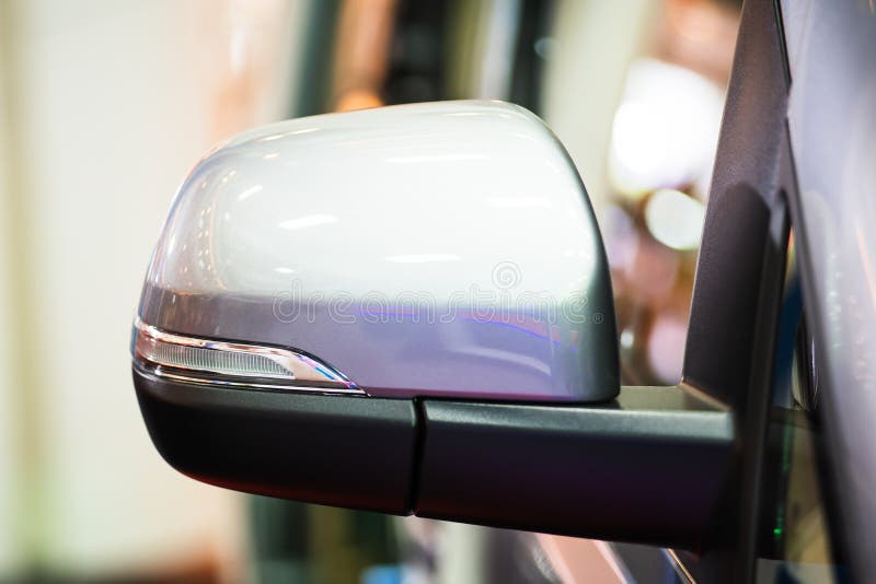 Side Car Mirror Close Up, Car Rear View Mirror on a Modern Car Stock ...
