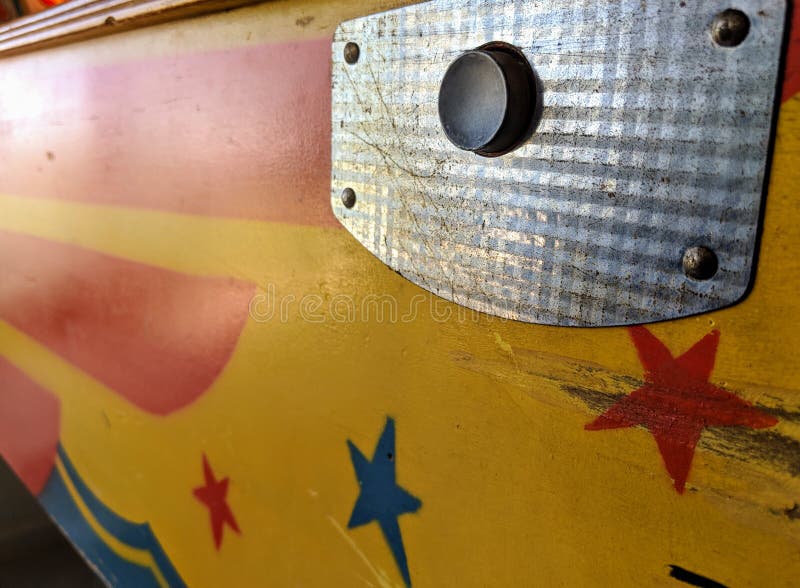 The Side of a Classic Pinball Machine Stock Image - Image of stars ...