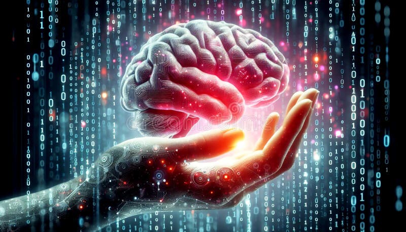 Close-up of an AI Brain Hold by a Human Hand - Artificial Intelligence ...