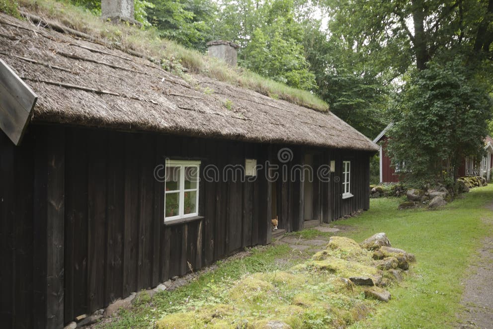 Side-cottage stock photo. Image of building, wooden, museum - 74521116