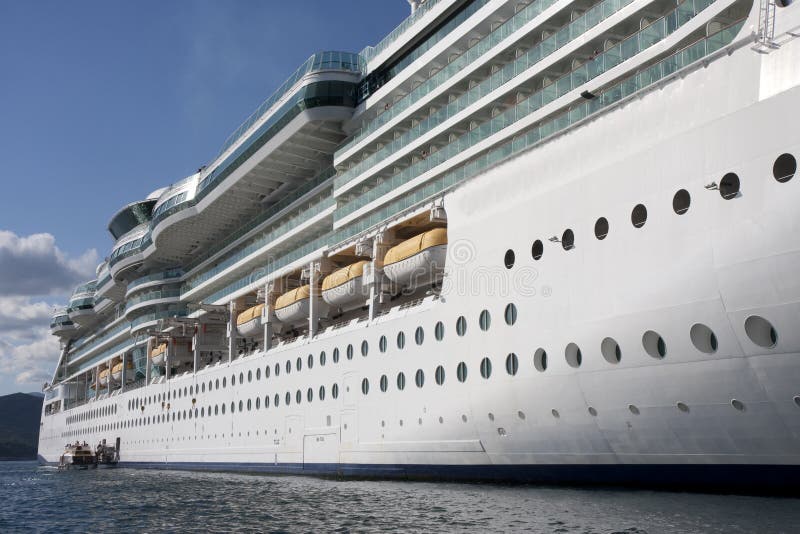 Side of Cruise Ship from Water Stock Image - Image of transportation ...