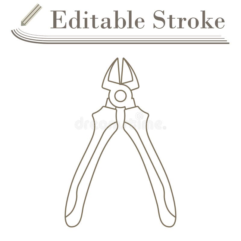 Diagonal Cutting Pliers Drawing