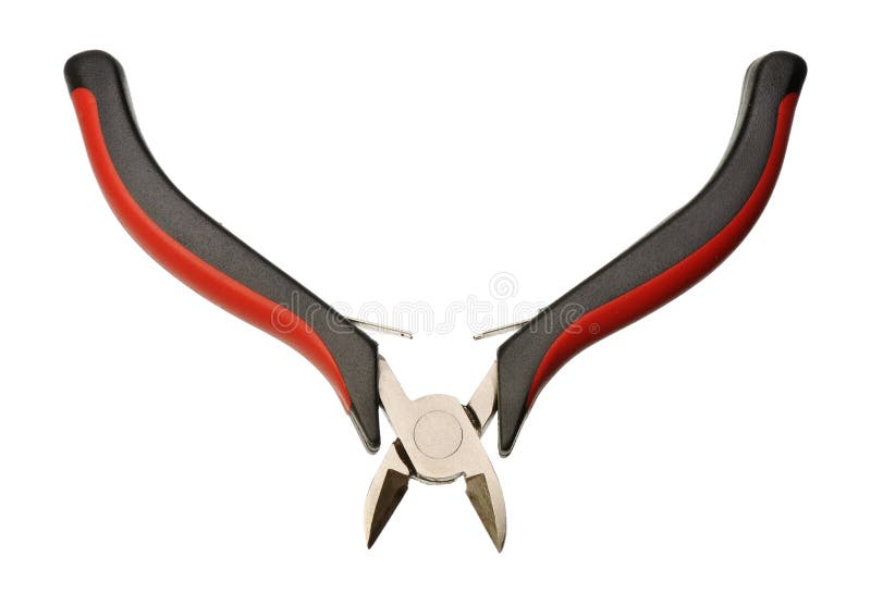 Side Cutters with Blue Handle Isolated Stock Image - Image of isolated ...