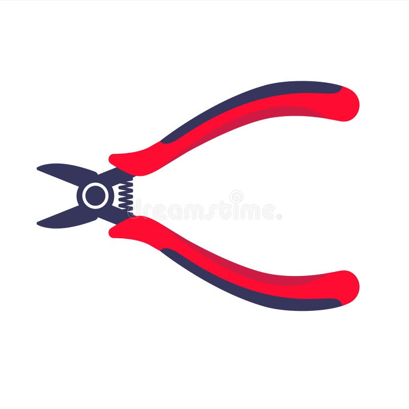 Side Cutters Tool Vector Flat Illustration. Stock Illustration ...