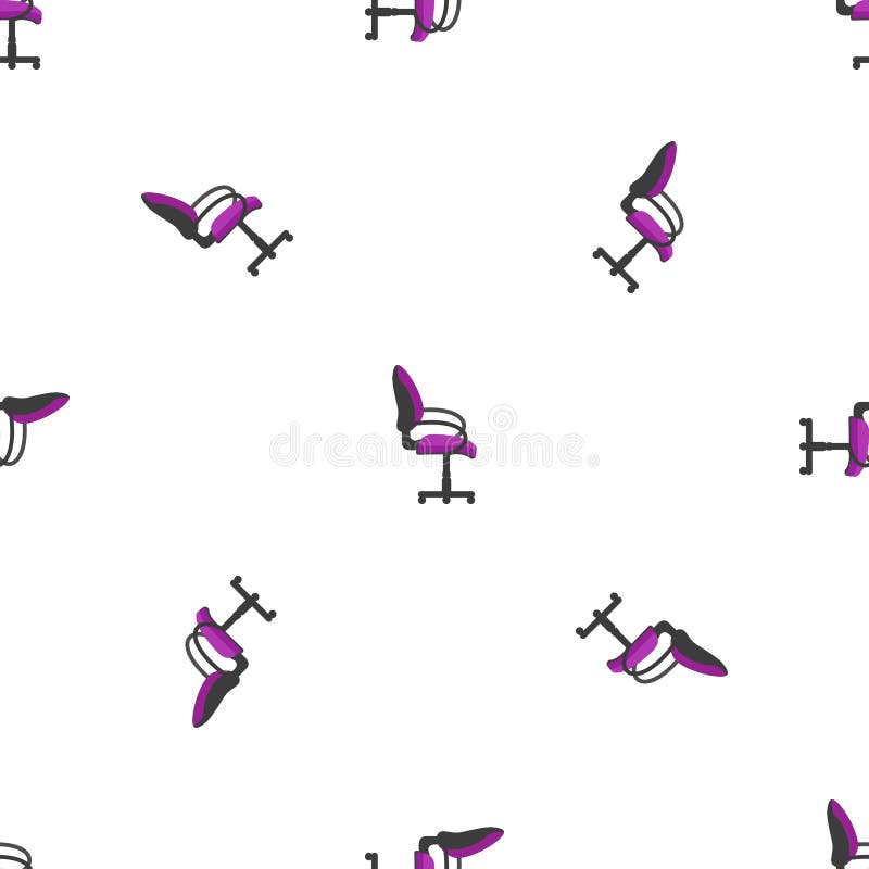 Side Desk Chair Pattern Seamless Vector Stock Vector - Illustration of ...