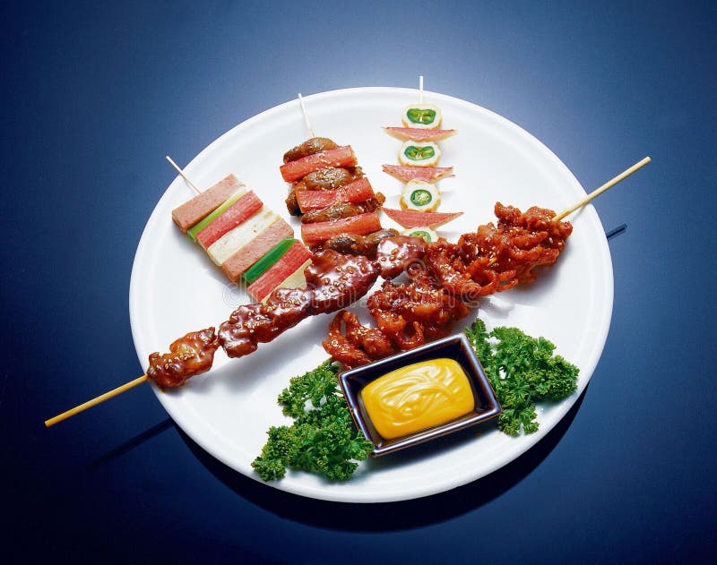 Side Dish stock image. Image of skewer, sauce, white, side - 677295