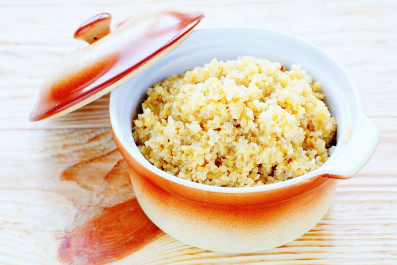 Side Dish of Golden Couscous Stock Image - Image of side, millet: 37448553