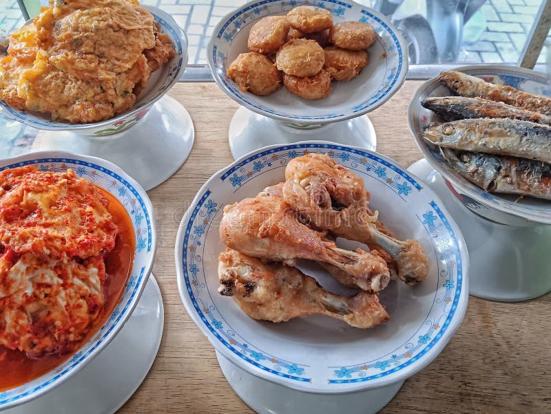 Side Dish Options in the Mixed Rice Display Case. There are Choices of ...