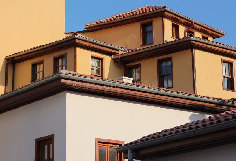 Side and Distance View of a Historical Mansion Stock Photo - Image of ...