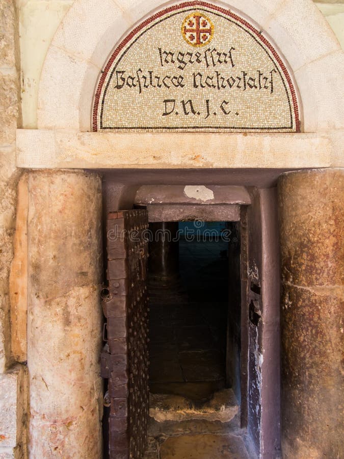 Side Door of the Basilica of the Nativity in Bethlehem Stock Photo ...