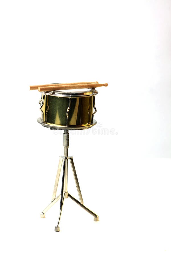 Side Drum Isolated on White Background Stock Image - Image of vintage ...