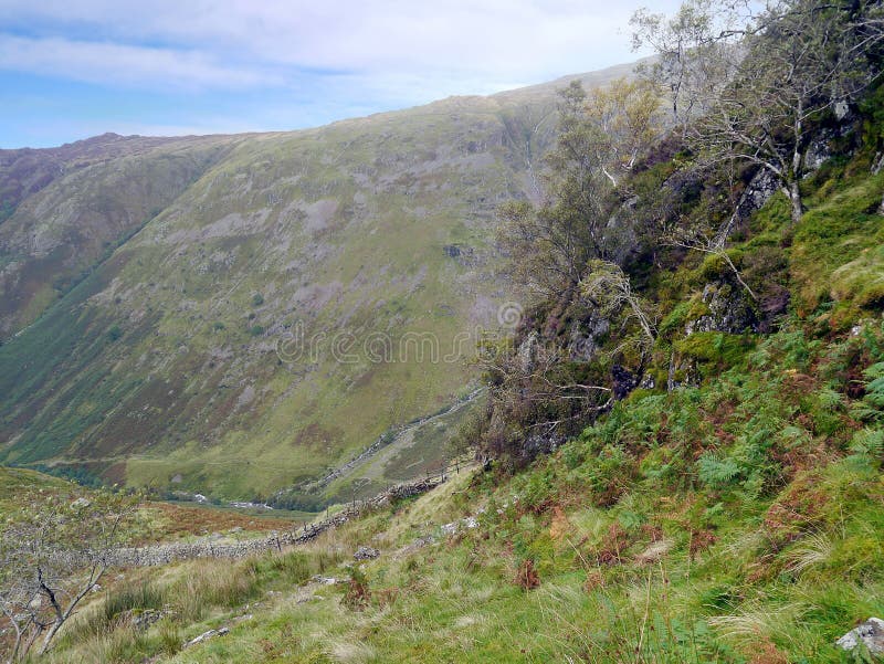 Stonethwaite Valley Below, from Eagle Crag Stock Photo - Image of cloud ...