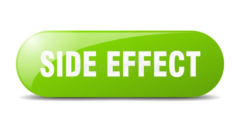 Side Effect Button. Sticker. Banner. Rounded Glass Sign Stock Vector ...