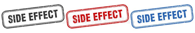 Side Effect Square Isolated Sign Set. Side Effect Stamp Stock Vector ...