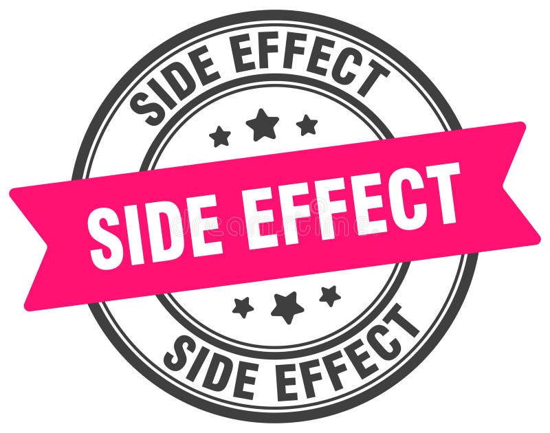 Side Effect Stamp. Side Effect Label on Transparent Background. Round ...