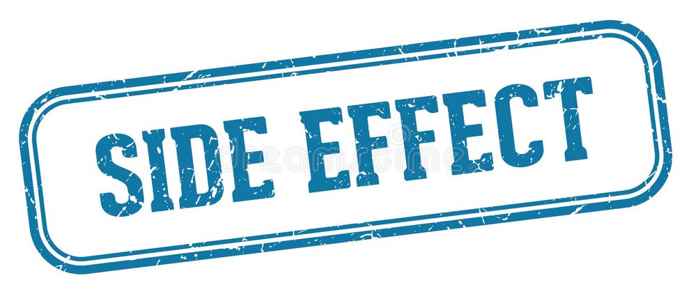 Side Effect Stamp. Side Effect Rectangular Stamp on White Background ...