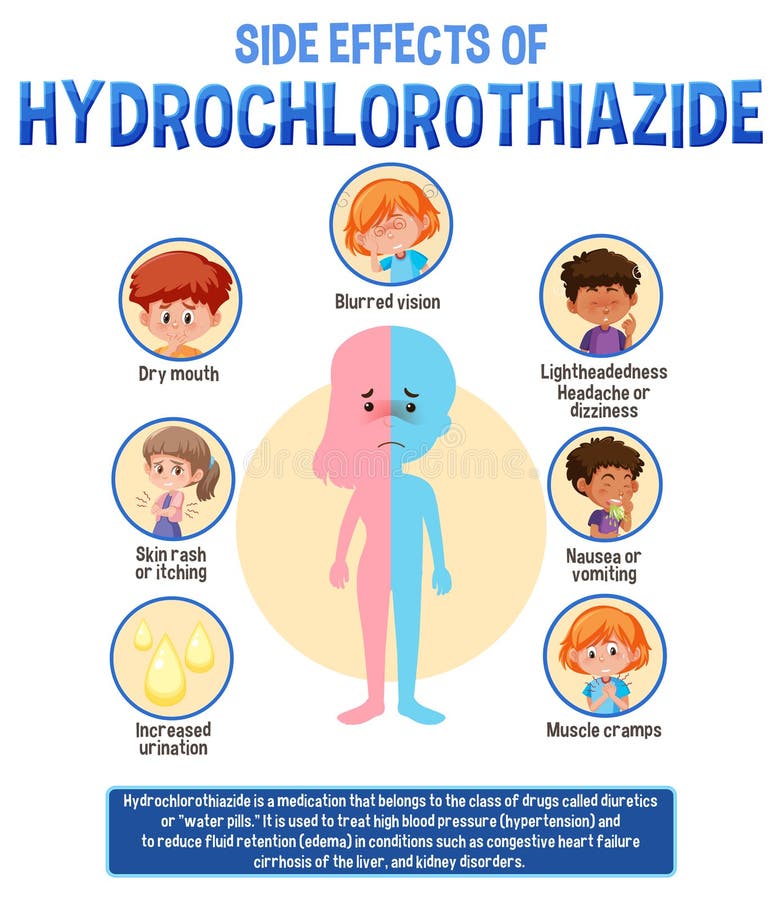 Side Effects of Hydrochlothiazide Infographic Stock Vector ...
