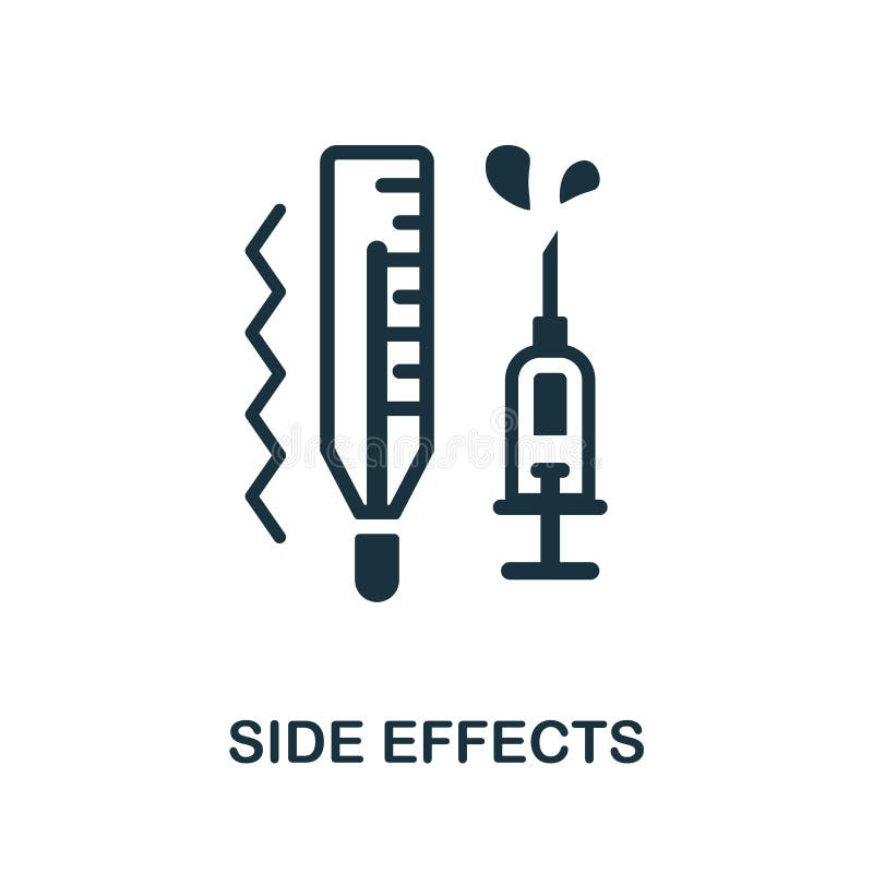 Side Effects Icon. Monochrome Sign from Vaccination Collection ...
