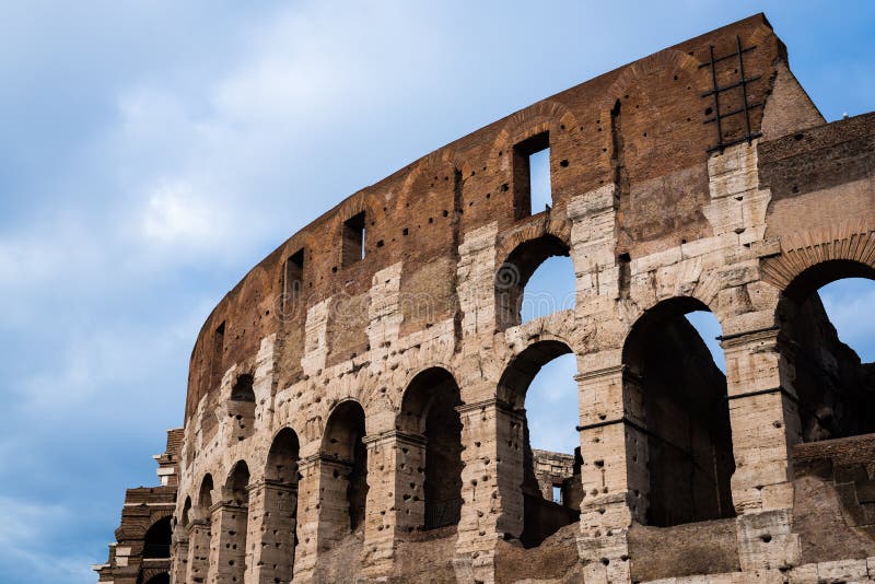 Side Facade of the Majestic Colosseum in Rome Editorial Stock Image ...