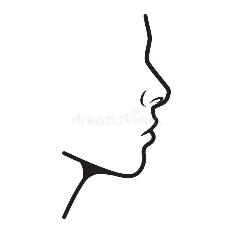 Side Face. Vector Illustration Decorative Design Stock Vector ...
