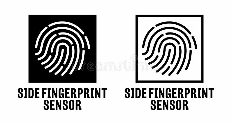 Side Fingerprint Sensor Vector Information Sign Stock Vector ...