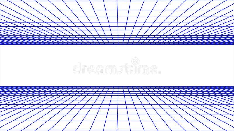 Side Flight Seamless Grid Net Polygonal Wireframe Abstract Retro Tunnel Slow Motion Loop Drawing