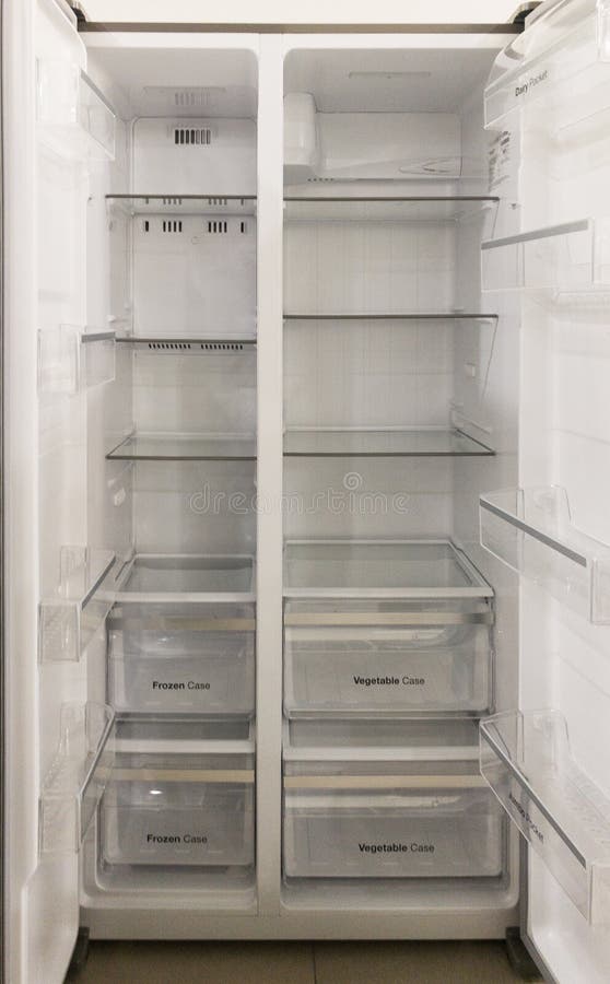 Side by side fridge stock photo. Image of open, freezer - 171891028