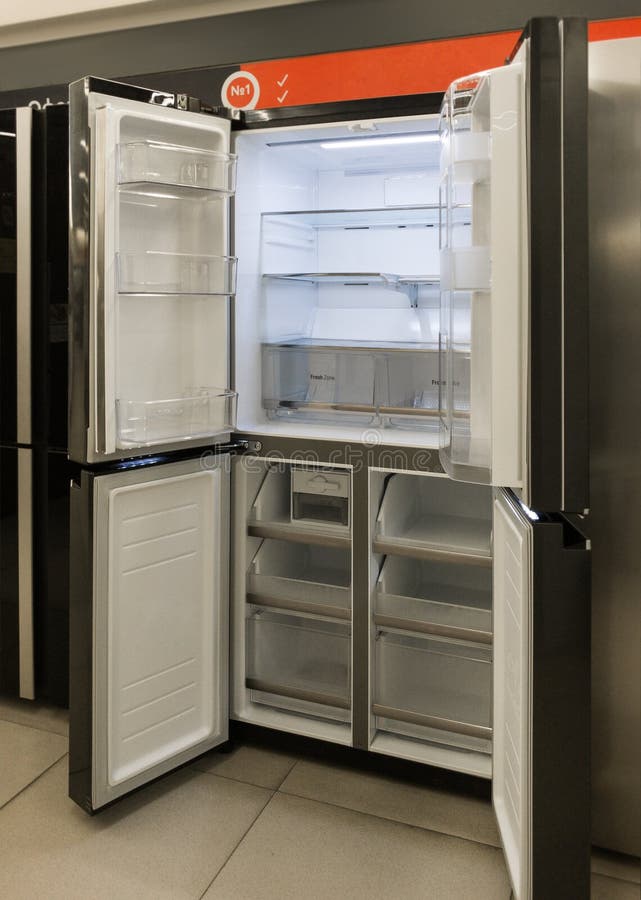 Luxury fridges stock image. Image of gray, goods, grey - 171891097