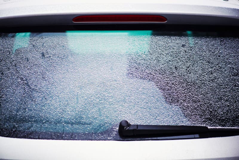 Side of a Frozen Car in a Cold Winter Morning Stock Photo - Image of ...