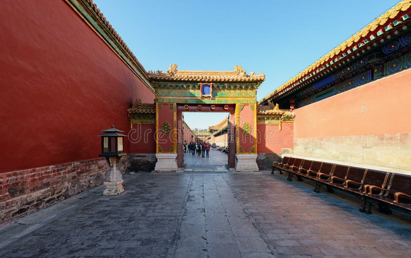 Side Gate in the Forbidden City Editorial Photography - Image of ...