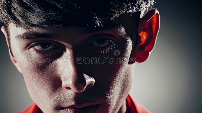 Side of Head and Ear Illuminated by Directed Light Reflects Focus ...