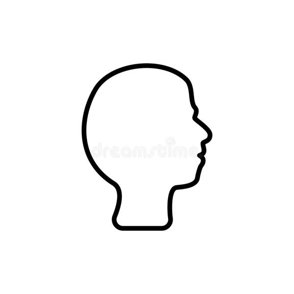 Side Head Outline Icon Design Vector Stock Vector - Illustration of ...