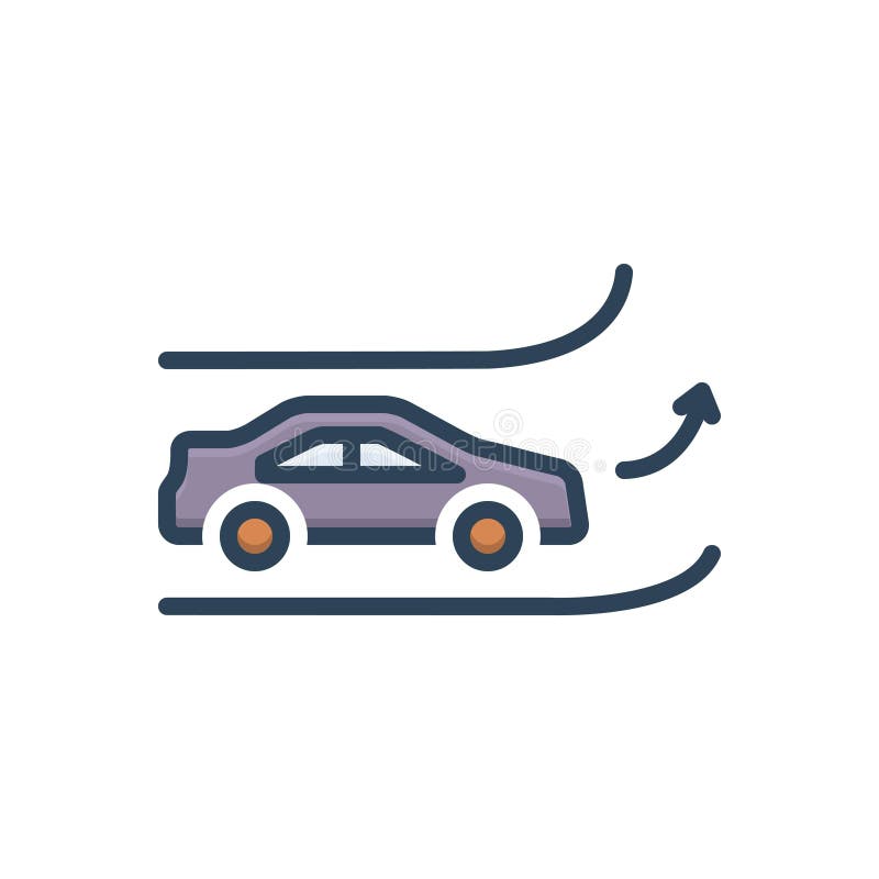 Color Illustration Icon for Side, Road Side and Roundabout Stock Vector ...