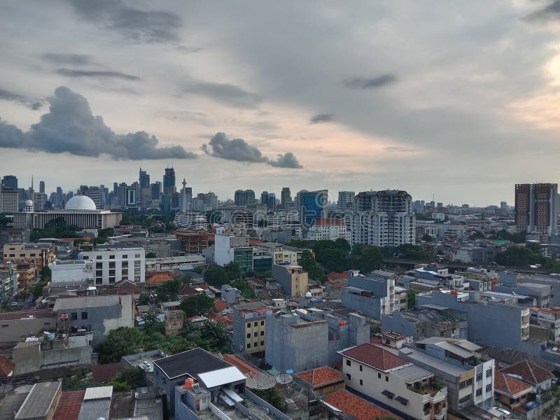 Side image of Jakarta stock photo. Image of skyline - 265593544