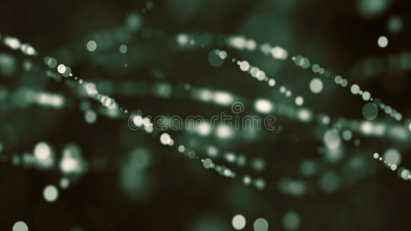 The Side of Intertwining Round Particles on a Green Background Stock ...