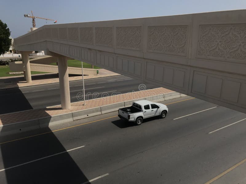 Side Isometric View of an Flyover Bridge for Pedestrians Crossing the ...