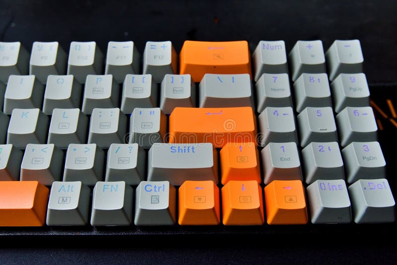 A Side of Keyboard Mechanical Stock Image - Image of desktop, keypad ...